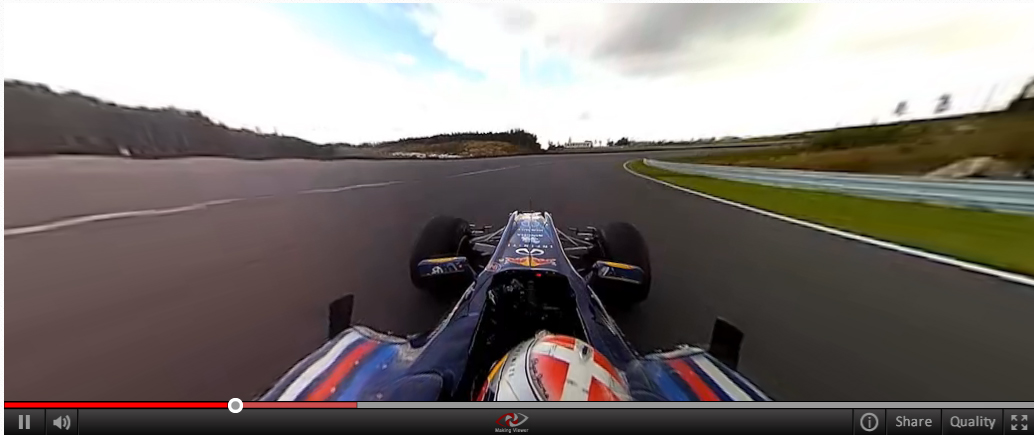 360 Degree View From Within F1 Race Car | RedlineNorth